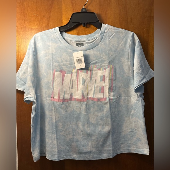 Marvel | Tops | Marvel Blue Tie Dye Crop Top New Size Xl | Poshmark